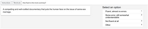 Fluency Annotation Example As Presented To The Annotators Download