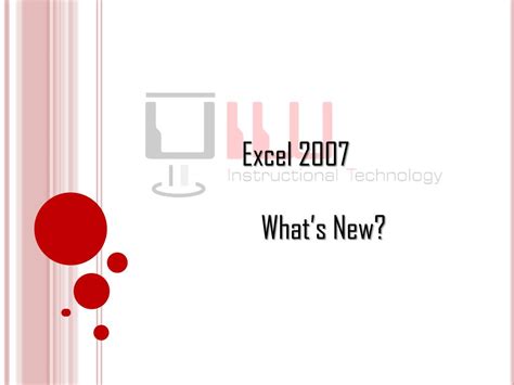 Ppt Excel 2007 Powerpoint Presentation Free Download Id2470725