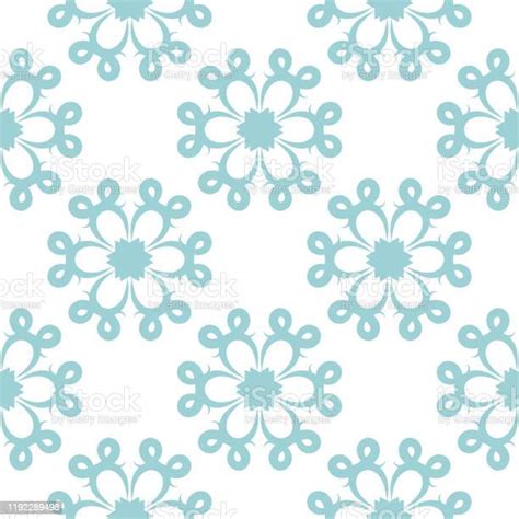 꽃 무음 패턴 파란색과 흰색 배경입니다 벡터 일러스트레이션 0명에 대한 스톡 벡터 아트 및 기타 이미지 0명 꽃 식물 대칭 Istock