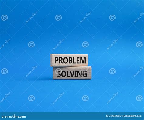 Problem Solving Symbol Concept Word Problem Solving On Wooden Blocks