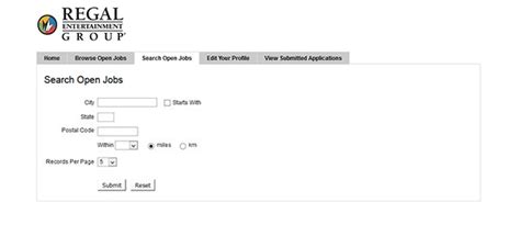 Html Code For Job Application With Resume Upload Form Regal Cinemas Job