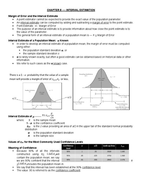 Chapter 8 Interval Estimation Pdf Sample Size Determination Confidence Interval