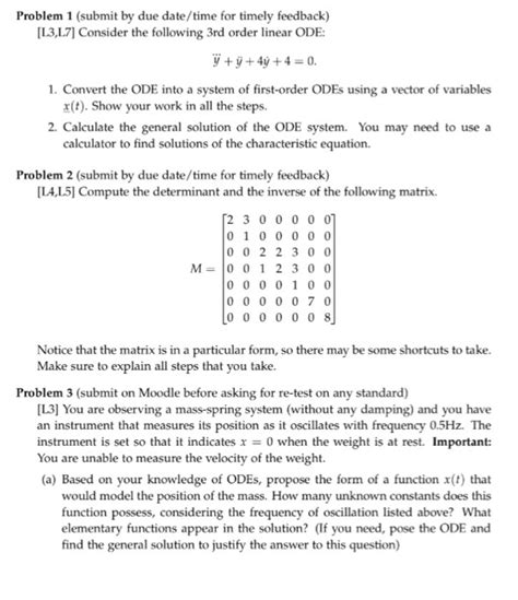 Solved Consider The Following 3rd Order Linear ODE Y Y Chegg Com