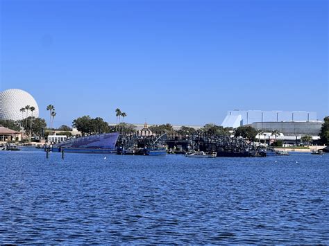 New Earth Scrim Added To Luminous Barges At Epcot