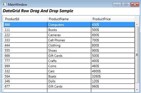C Draganddrop Cannot Work When Column Is Sorted In Datagrid Stack