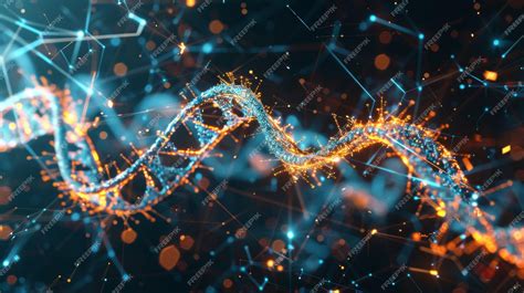 Storing Data In Dna Strands Digital Data Streams Intertwined With Double Helix For Futuristic