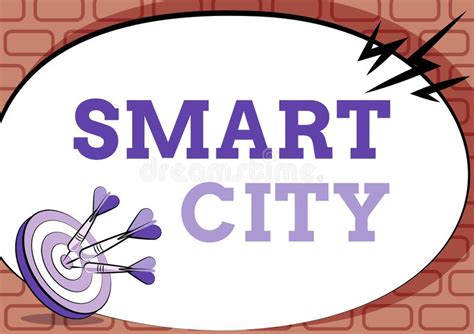 Writing Displaying Text Smart City Word For An Urban Area That Uses