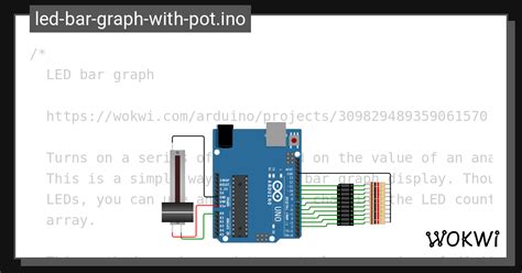 Led Bar Graph With Pot Ino Wokwi ESP32 STM32 Arduino Simulator