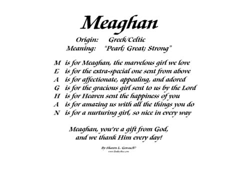 Meaning Of Meaghan Lindseyboo