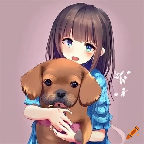 Cute Dog Pictures Cartoon Girl