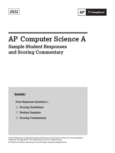 Ap22 Apc Computer Science A Q1 Pdf Question Control Flow