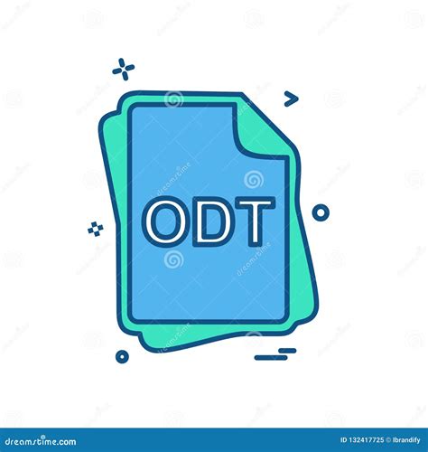 ODT File Type Icon Design Vector Stock Vector Illustration Of Graphic Information
