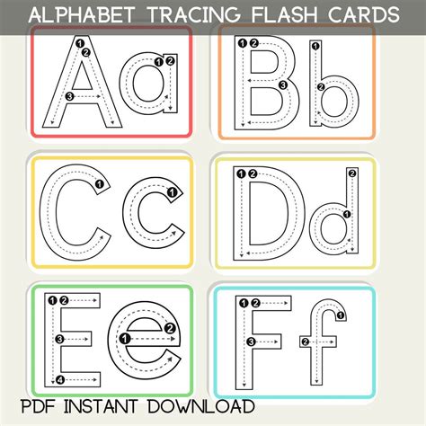 Free Reusable Alphabet Tracing Cards Printable Fun Abcs