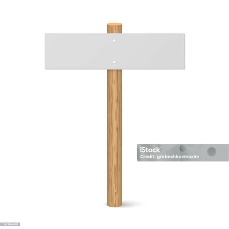 3d 현실적인 나무 간판 빈 도로 보드 도로에 대한 스톡 벡터 아트 및 기타 이미지 도로 밧줄 0명 Istock