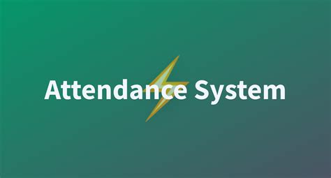 Ssembuya92attendancesystem At Main