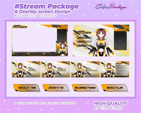 Overlay Stream Pack Vtuber Overlay Virtual Graphics Twitch Futuristic Streaming Futuristic