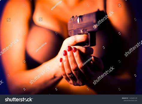 Photo De Stock Sexy Busty Lady Killer Lingerie Underwear 1145905145