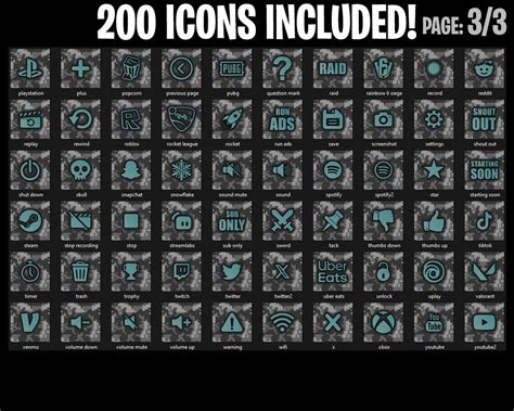 Digital Camo Stream Deck Icons Stream Deck Buttons Camo Stream Deck Icons Function