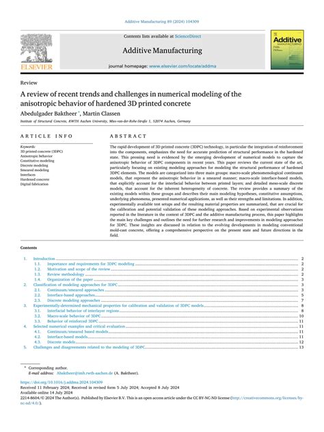 Pdf A Review Of Recent Trends And Challenges In Numerical Modeling Of