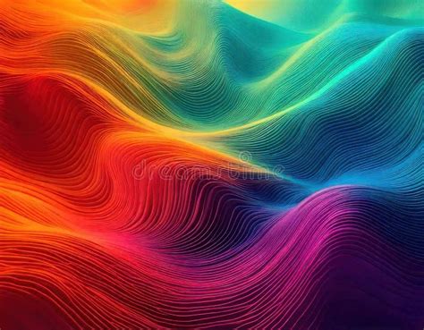 Colorful Abstract Texture With Gradient Flow And 3d Structure Stock