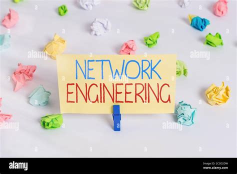Conceptual Hand Writing Showing Network Engineering Concept Meaning