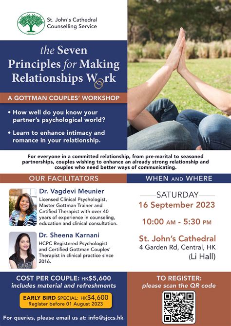 gottman seven principles couples workshop for making relationships work