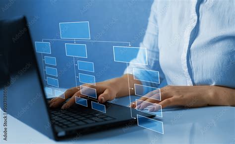 Virtual Screen Mindmap Or Organigram Relations Of Order Or