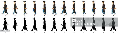 Businessman Walk Cycle Animation Sprite Sheet Stock Illustration Download Image Now Cycle