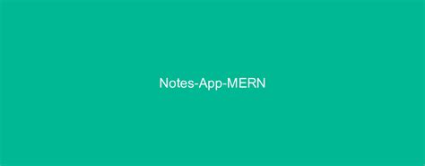 Notes App Mern