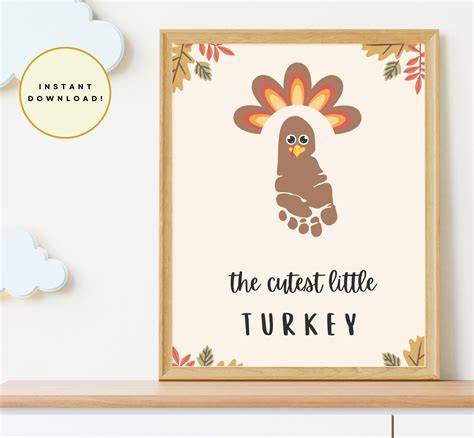Thanksgiving Footprint Craft My First Thanksgiving Art Footprint Art