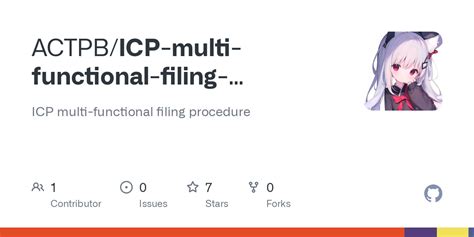 GitHub ACTPB ICP Multi Functional Filing Procedure ICP Multi Functional Filing Procedure