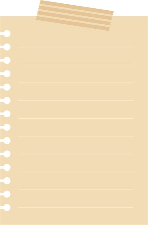 Neutral Kraft Paper Notes With Decoration Tapes Flat Illustration 36392169 Png
