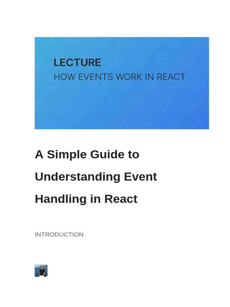 React Event Handling Guide Pdf Document Object Model Software Development
