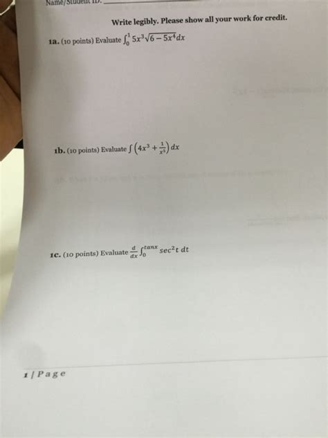 Solved Evaluate Integral 1 0 5x 3 Square Root 6 5x 4 Dx