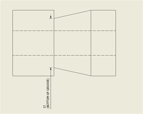 solved placing a dimension in a groove on a revolved profile using