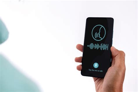 Premium Photo Man Gives A Voice Command Or Voice Assistant To A Smart