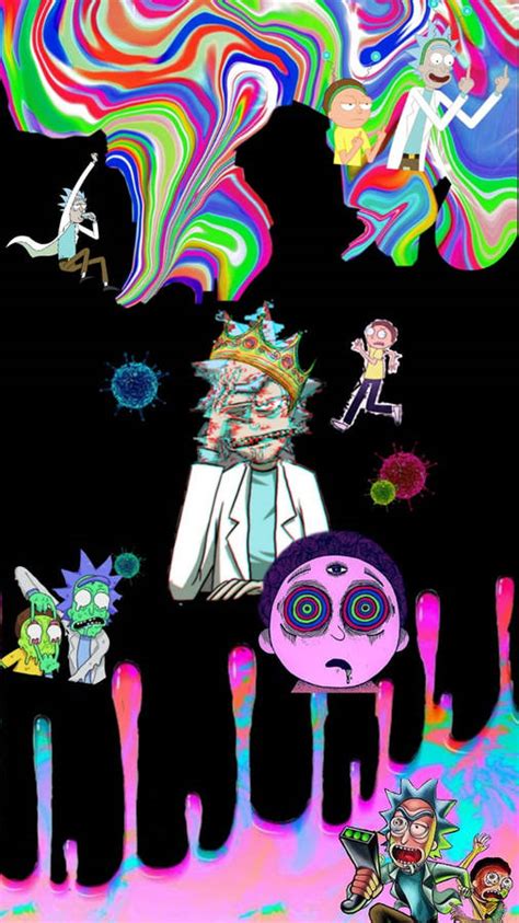 Trippy Dope Rick Cartoon Wallpaper Wallpapersok