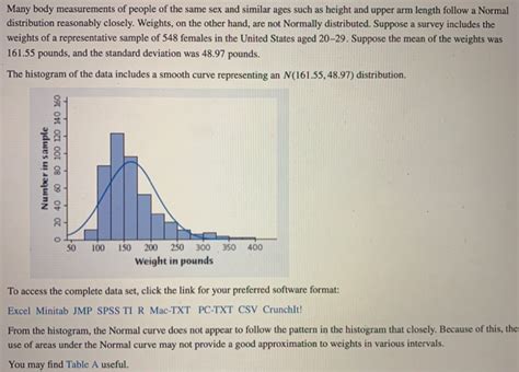solved many body measurements of people of the same sex and