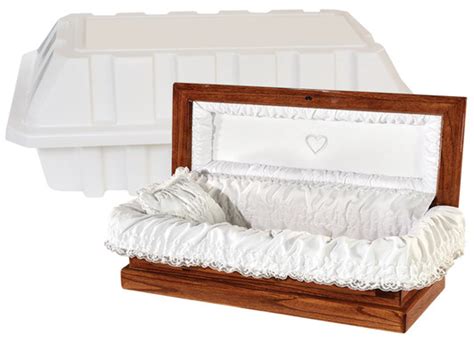 30 Medium Tlc Hardwood Infant Casket And Burial Vault Combo