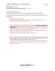 Understanding Mitosis And Meiosis In Biology Lab Course Hero
