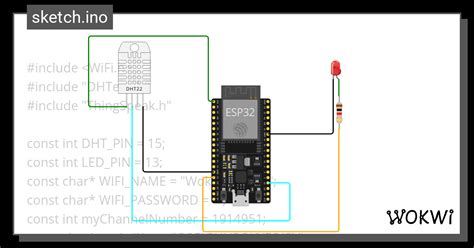 Esp32 Thingspeak Dht32 Wokwi Esp32 Stm32 Arduino Simulator