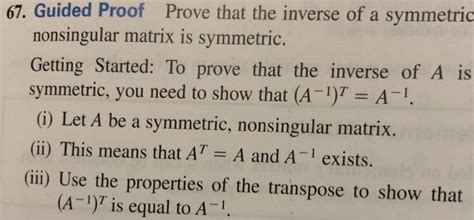 solved 67 guided proof prove that the inverse of a