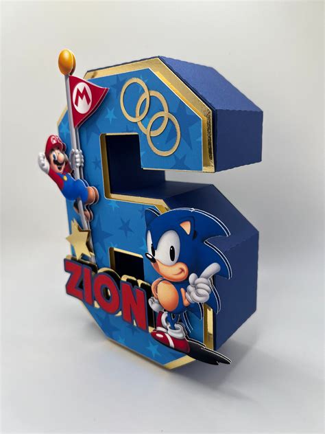 Sonic And Mario Cake Topper Sonic Mario Cake Decor Etsy