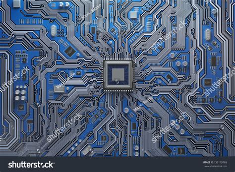 Computer Motherboard Cpu Circuit Board System Stock Illustration Shutterstock