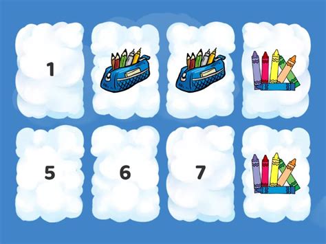 Classroom Objects Memory Short Matching Pairs