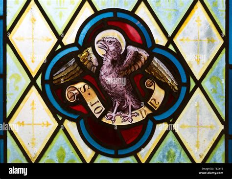 Eagle Symbol Of Saint John The Evangelist Nineteenth Century Stained