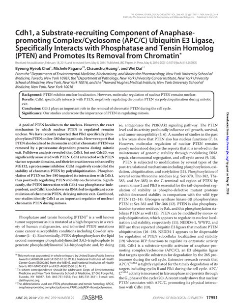 Pdf Cdh1 A Substrate Recruiting Component Of Anaphase Promoting