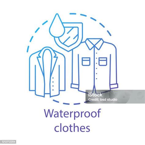 방수 옷 섬유 개념 아이콘입니다 습기 방지 레인 코트 아이디어 얇은 라인 일러스트 소수성 직물 방수 특성 벡터 절연 윤곽선 도면 편집 가능한 스트로크 0명에 대한 스톡 벡터