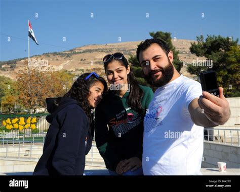 Damascus Syria 20th Nov 2015 A Syrian Takes A Selfie With His