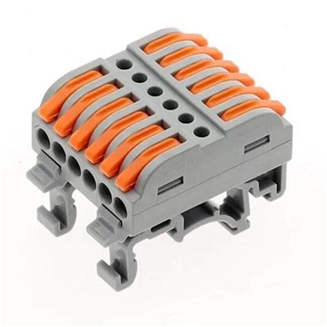 mini wire electrical quick connectors rail type 6 pins fast universal compact conductor wiring